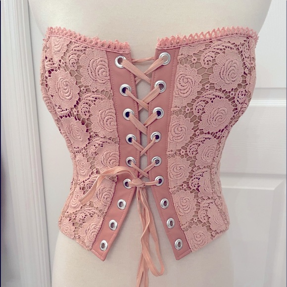 Tops | Corset Rosette Crochet 32bc | Poshmark